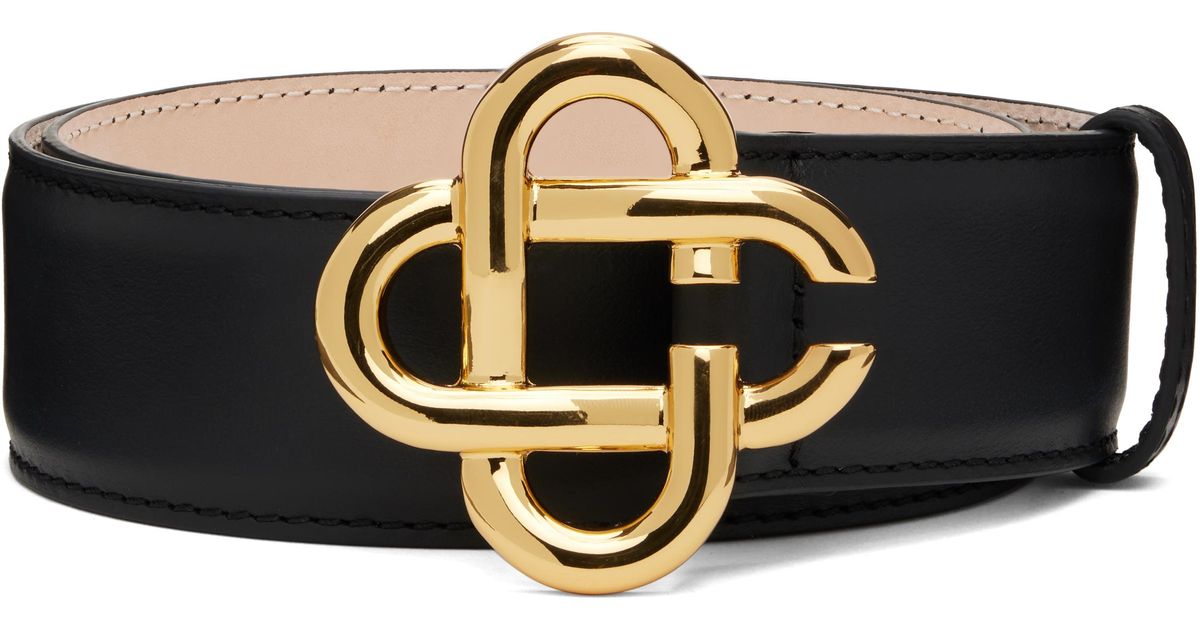 CASABLANCA Cc Logo Buckle Belt in Black for Men | Lyst UK
