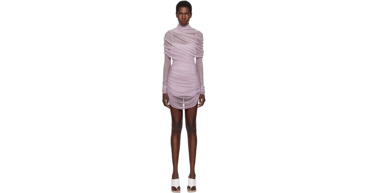 Christopher Esber Christo Sheer Wrap Minidress in Black | Lyst