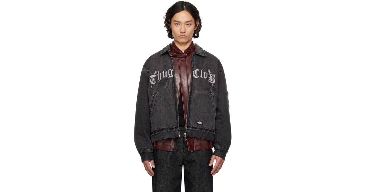 THUG CLUB Dickies Edition Tc Eisenhower Denim Jacket in Black for Men ...