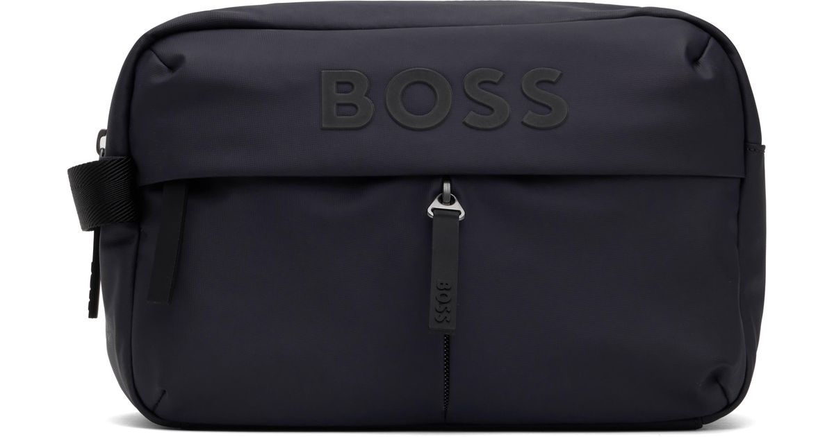 BOSS Coated Canvas Pouch in Black for Men | Lyst