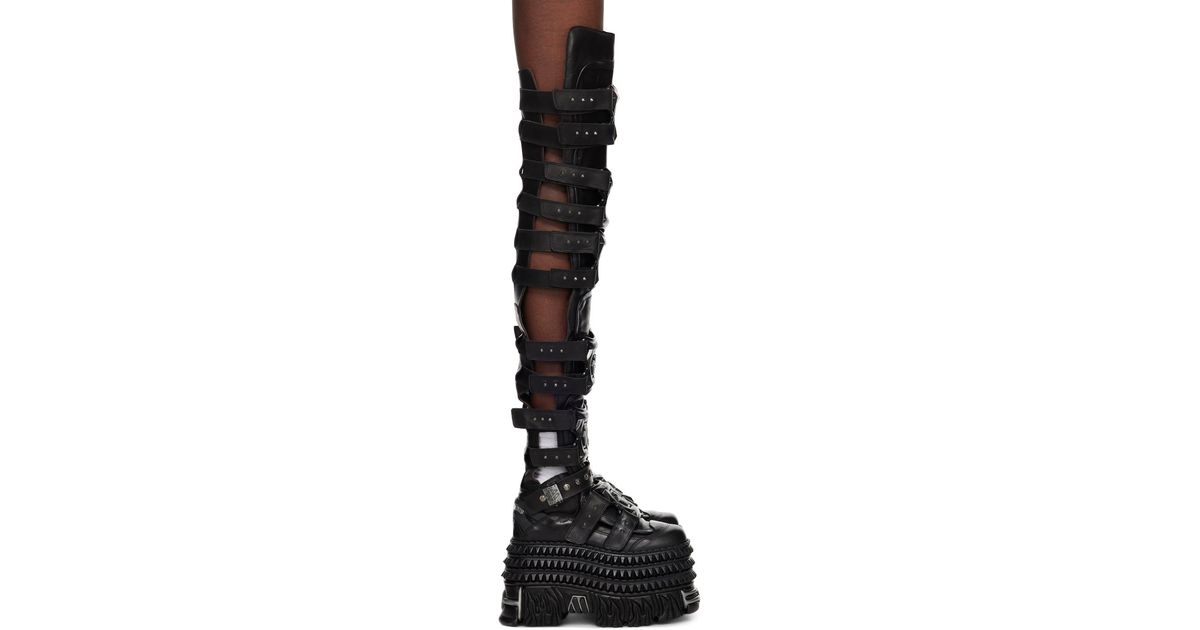 Vetements New Rock Edition Gamer Tall Boots in Black | Lyst