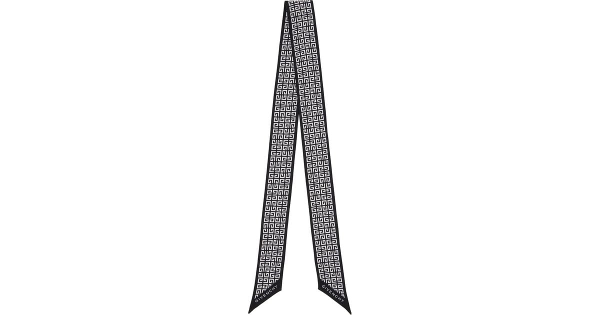 Givenchy 4G Bandeau Silk Scarf in Black | Lyst UK