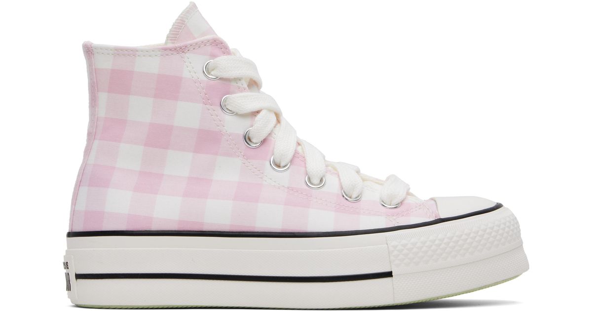 Converse Chuck Taylor All Star Gingham Sneakers in Black | Lyst