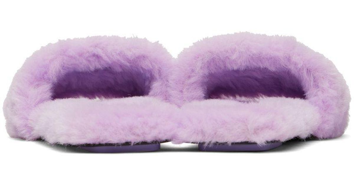 Marc Jacobs Purple 'the J Marc' Teddy Sandals | Lyst Marc Jacobs Purple 'the J Marc' Teddy Sandals | Lyst