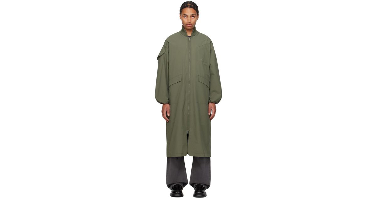 Ganni Oversized Shell Coat & Vest Set in Green for Men | Lyst