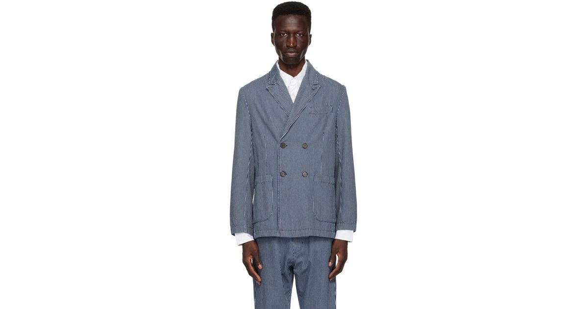 Universal Works Manor Denim Blazer in Blue for Men | Lyst