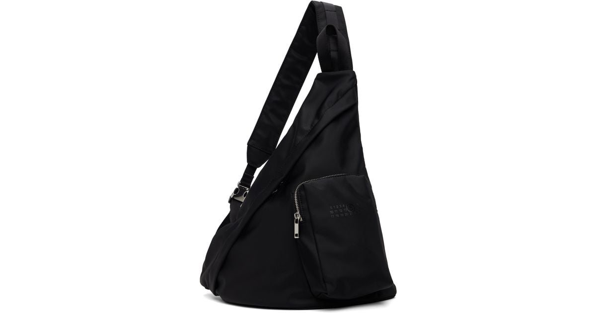 MM6 by Maison Martin Margiela Triangle Sling Backpack in Black for Men ...