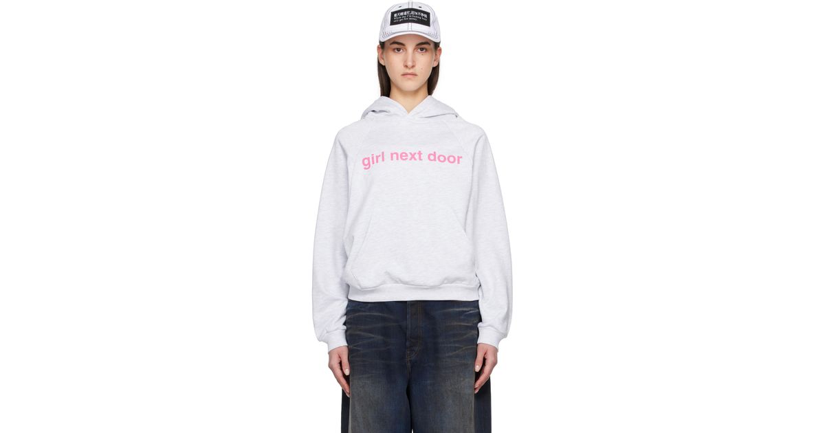 PRAYING Ssense Exclusive 'Girl Next Door' Hoodie in White | Lyst