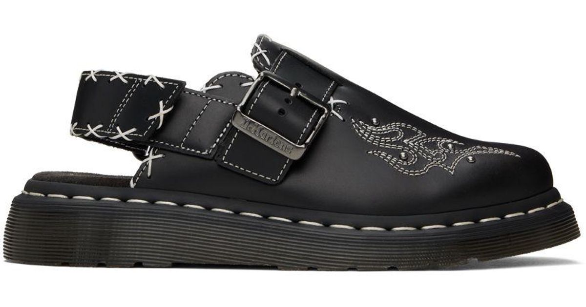 Dr. Martens Jorge Ii Gothic Americana Leather Slingback Mules in Black ...