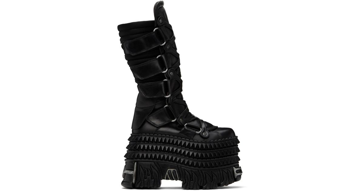 Vetements New Rock Edition Tower Boots in Black | Lyst