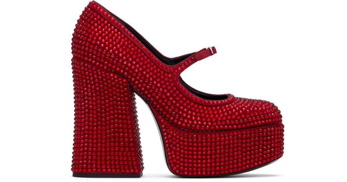 Marc Jacobs 'The Kiki Platform Mary Jane' Heels in Red | Lyst UK