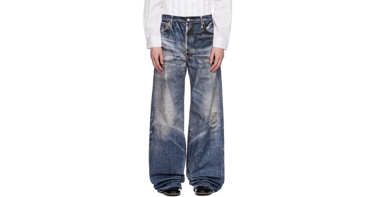 Junya Watanabe Levi's Edition Inkjet W Name Berberjin Jeans in Blue for ...