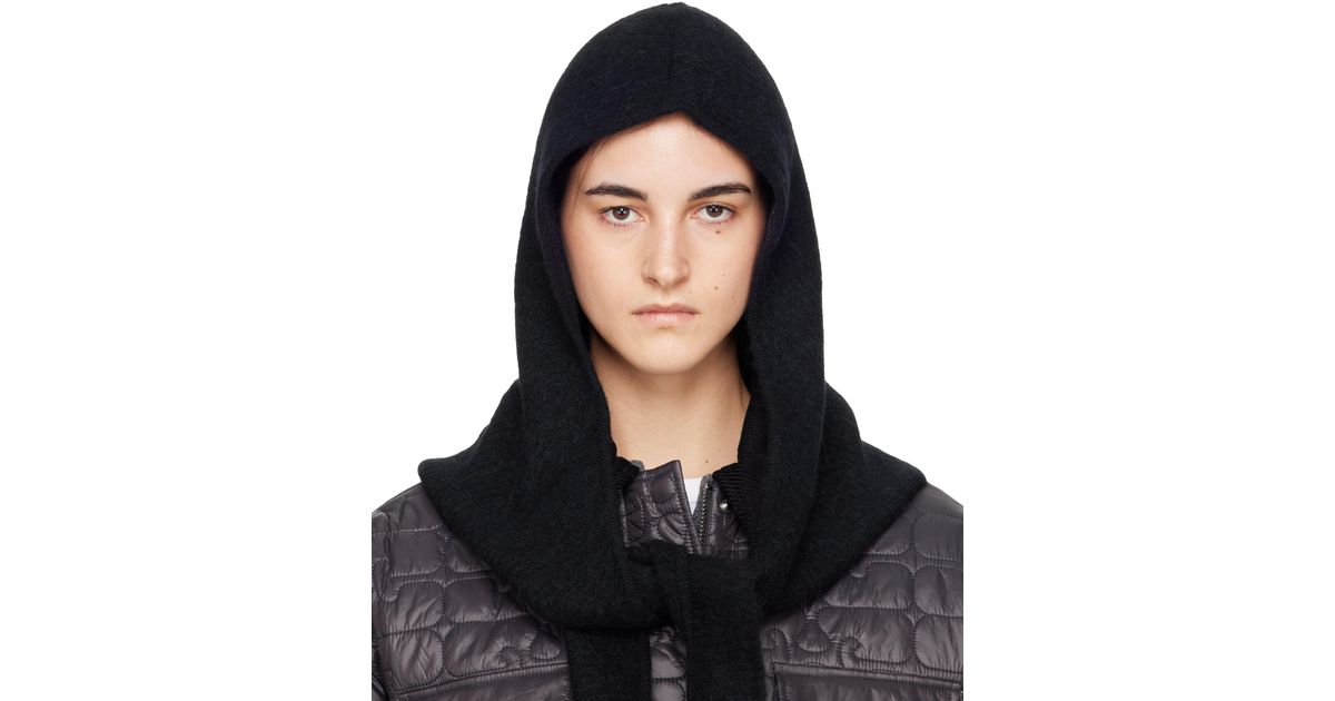 Ganni Soft Wool Balaclava in Black | Lyst UK