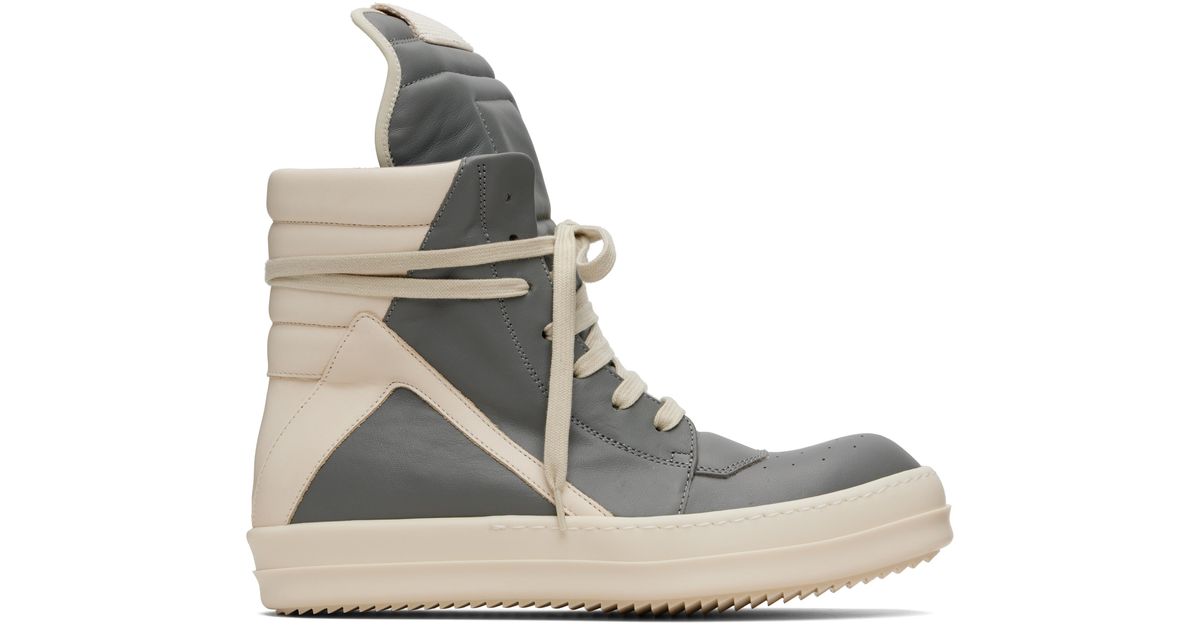 Rick Owens Concordians Geobasket Sneakers in Gray for Men | Lyst