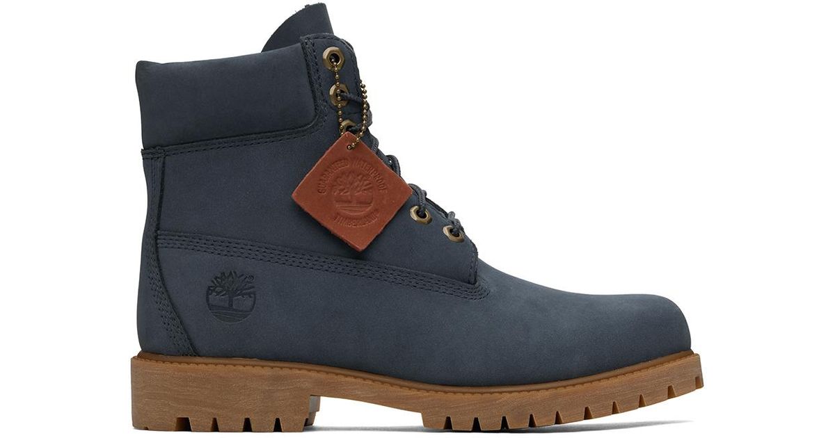 Timberland Indigo Heritage 6-inch Lace-up Boots in Blue for Men | Lyst