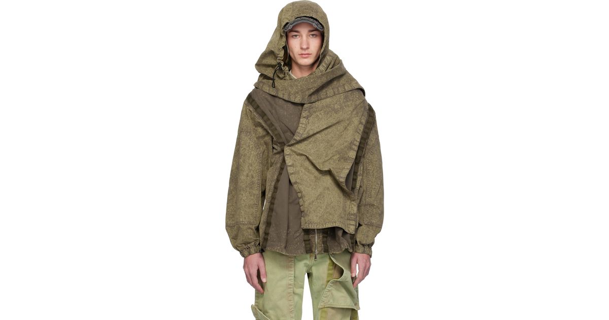 Y. Project Khaki Velcro Cargo Jacket in Green for Men | Lyst UK