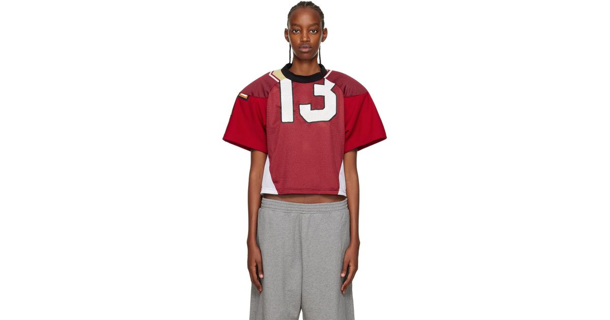 Spencer Badu Synthetic Upcycled T-shirt in Red | Lyst
