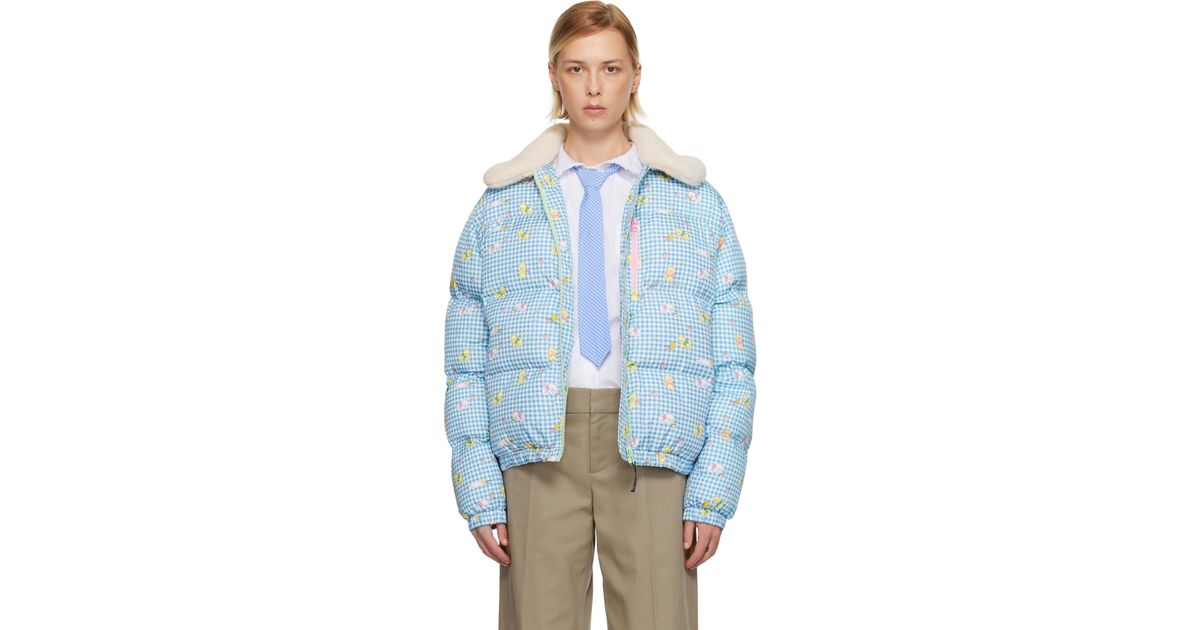 Sandy Liang Benny Puffer Jacket in Blue | Lyst UK