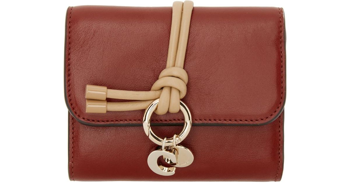Chloé Leather Small Trifold Alphabet Wallet Lyst