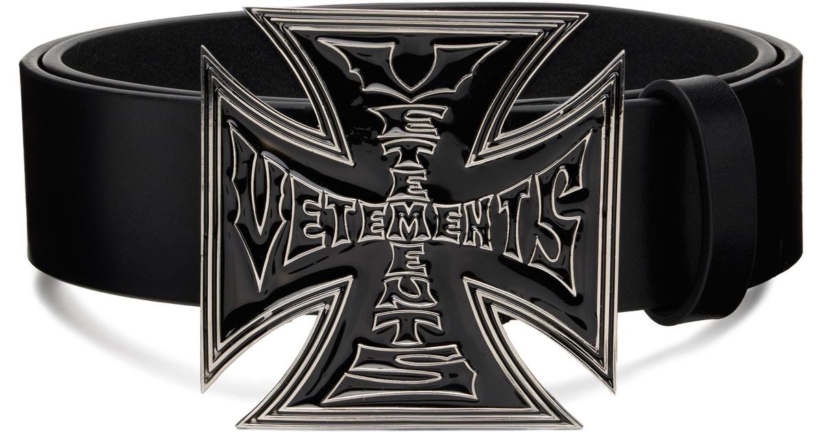 Vetements Biker Cross Logo Jumbo Belt in Black for Men | Lyst UK