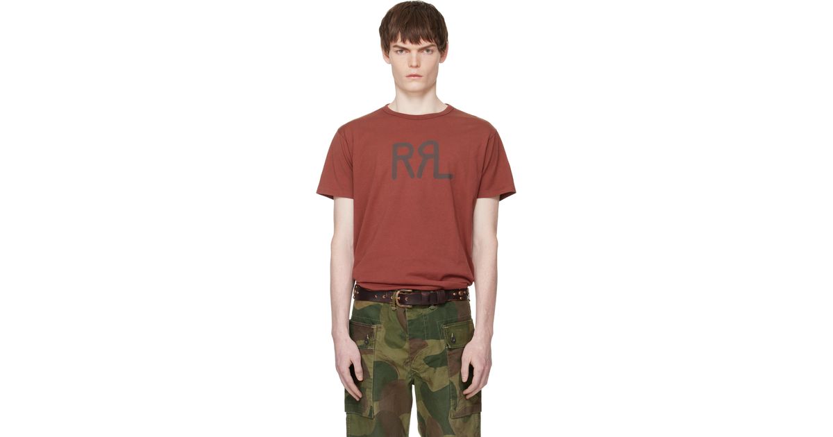 RRL Ranch Logo T-Shirt in Red for Men | Lyst UK