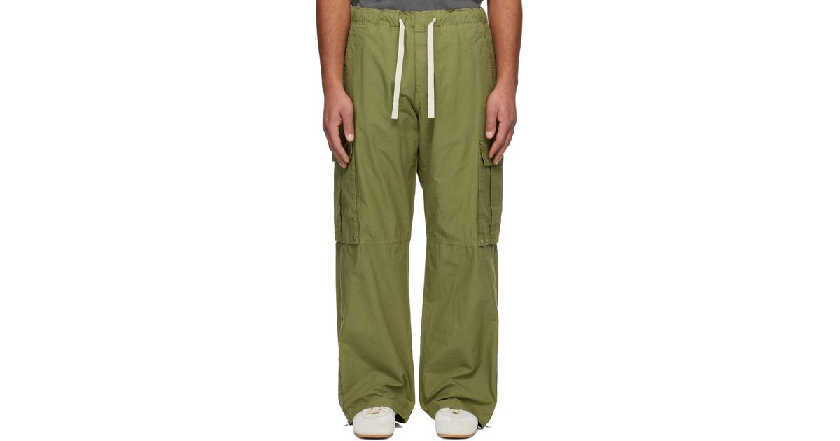 Palm Angels Curved Logo Cargo Pants in Green for Men | Lyst UK