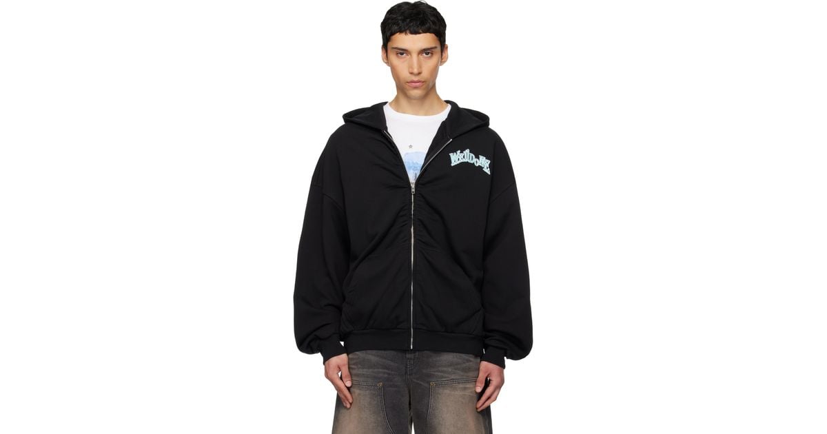 we11done Angel Rock Zip-Up Hoodie in Black for Men | Lyst UK