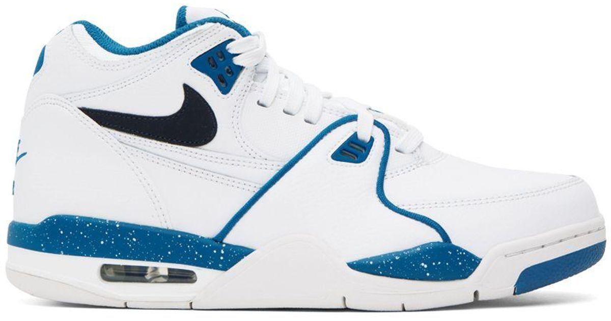 Nike White & Blue Air Flight 89 Sneakers in Black for Men | Lyst