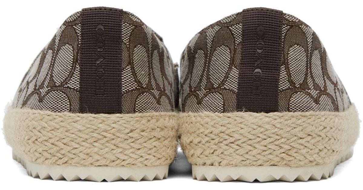 COACH Signature Jacquard Espadrilles in Black for Men | Lyst UK
