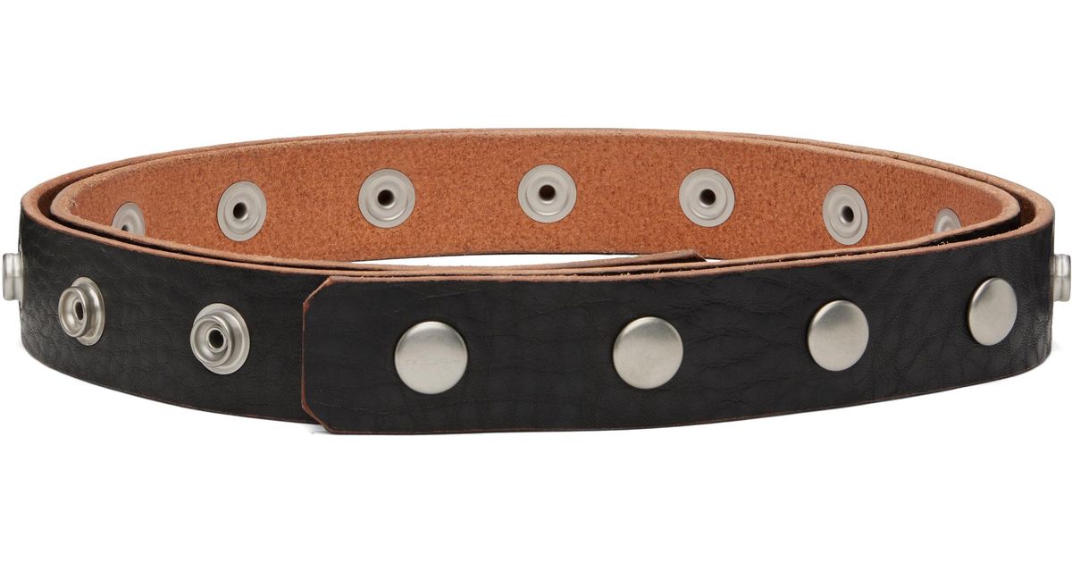 Rick Owens Concordians Snap Belt in Black for Men | Lyst