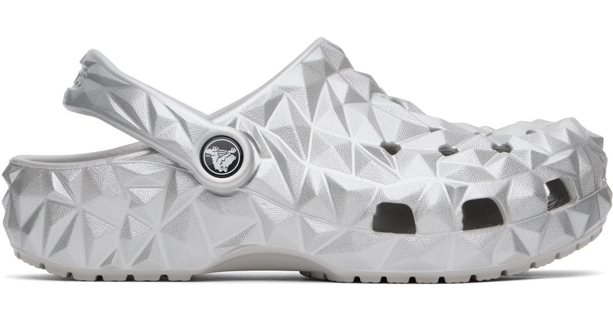 Crocs™ Classic Metallic Geometric Clogs in Black | Lyst