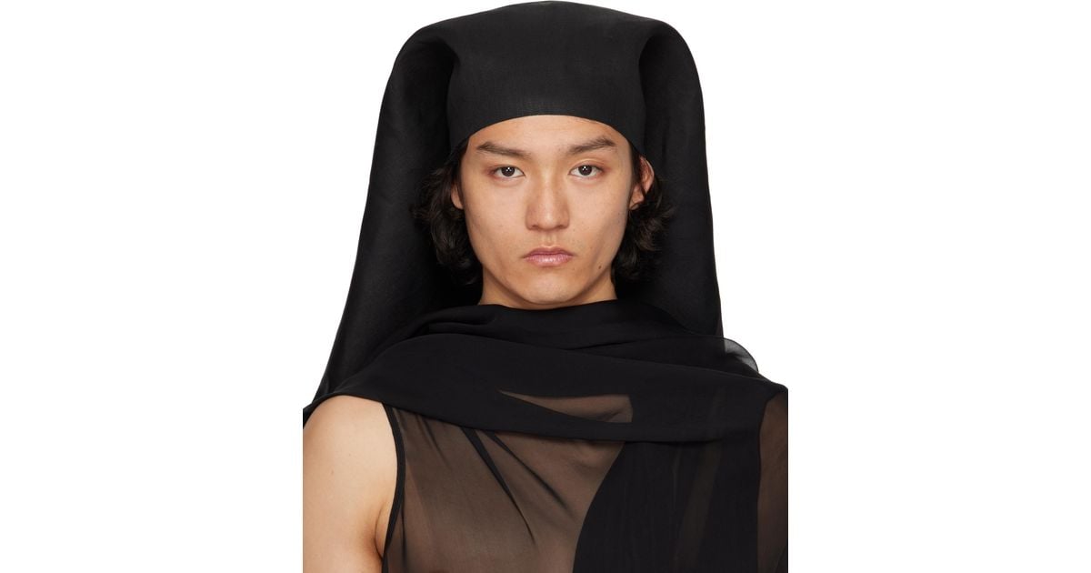 Rick Owens Hollywood Wig Hat in Black for Men | Lyst