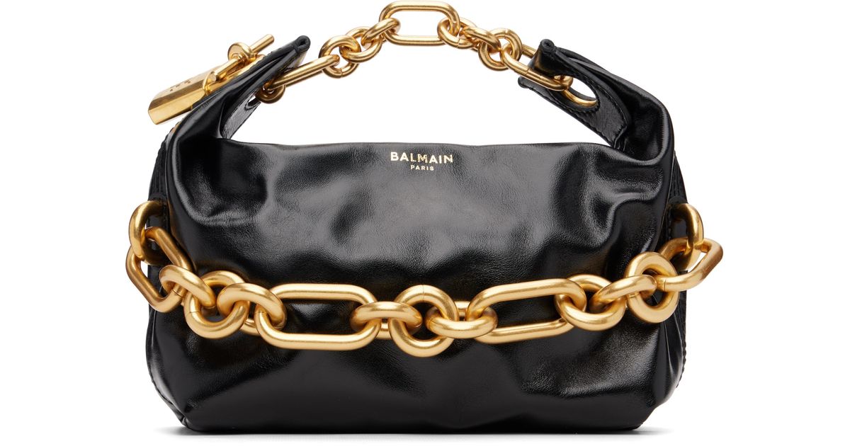 Balmain Mini Sync Bag in Black | Lyst UK