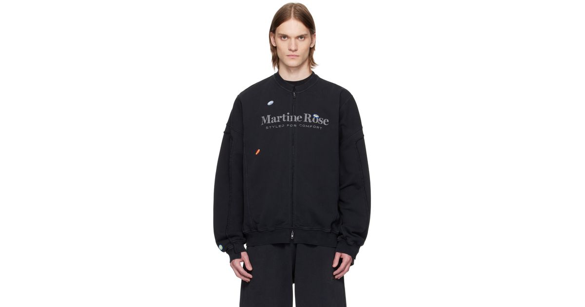 Martine Rose Zip Up Track Jacket in Blue for Men | Lyst