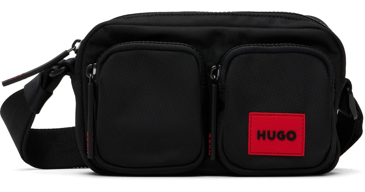 HUGO Logo Patch Bag in Black for Men | Lyst