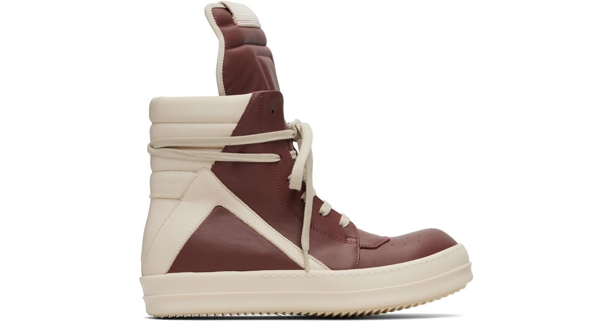 Rick Owens Concordians Geobasket Sneakers in Brown for Men | Lyst