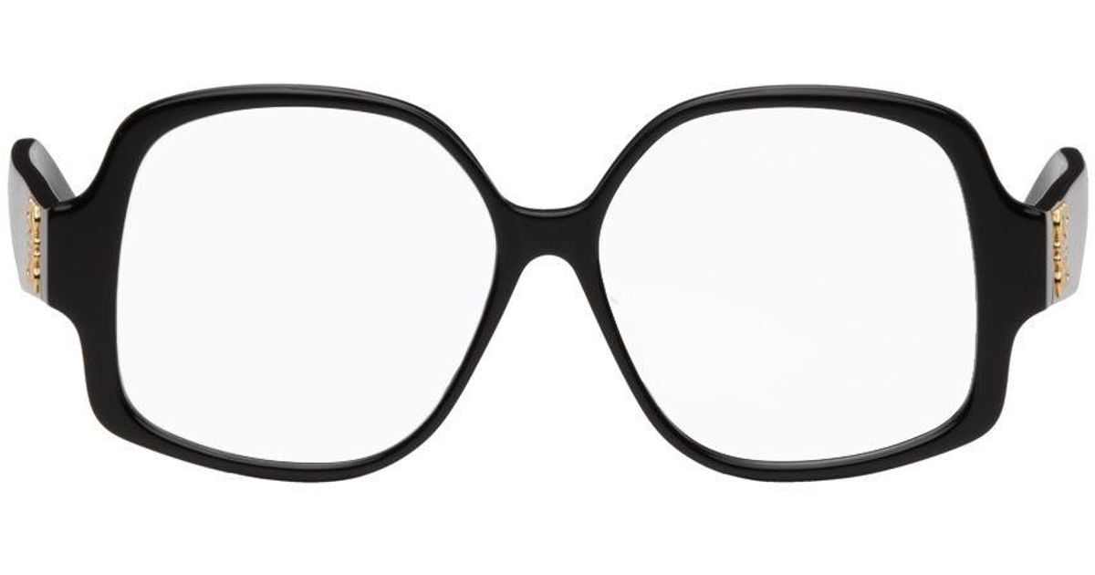 Loewe Black Round Glasses For Men Lyst