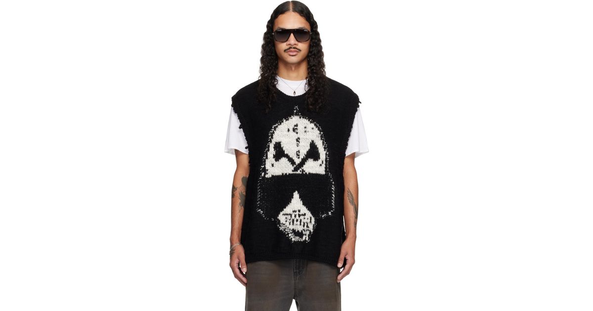 Lu'u Dan Oversized Sweater Vest in Black for Men | Lyst