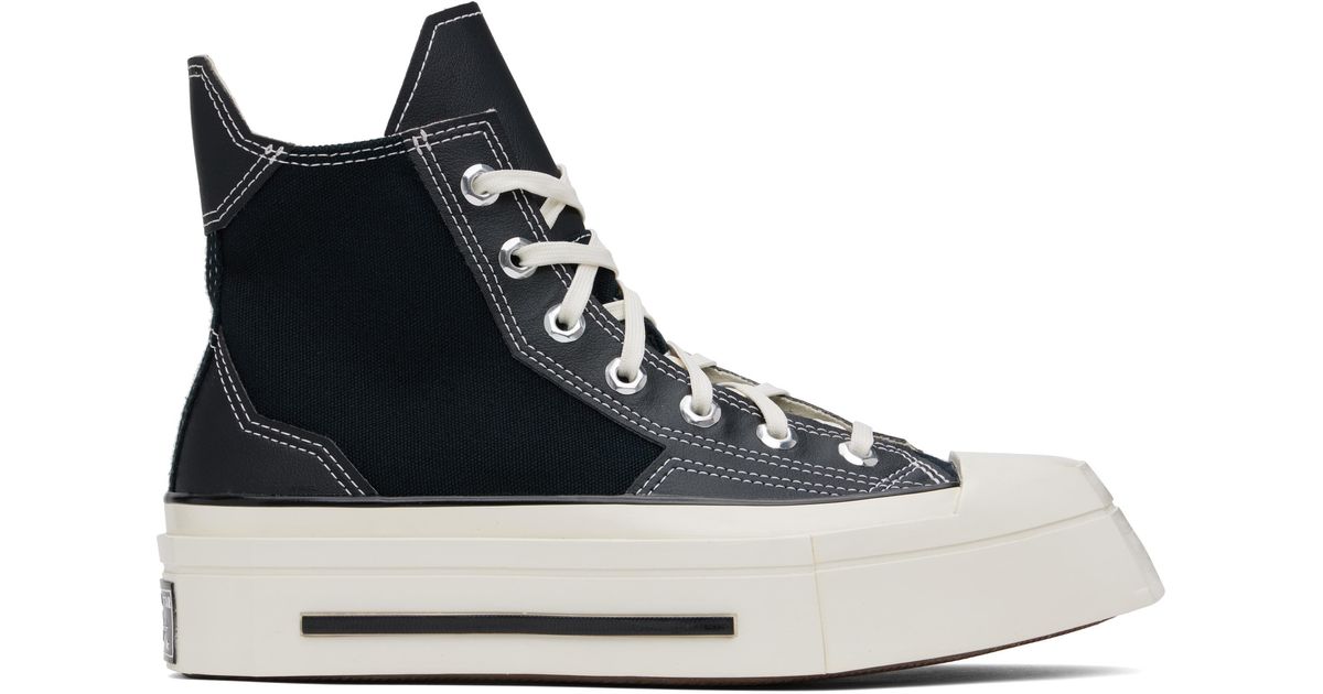 Converse Chuck 70 De Luxe Squared High Top Sneakers in Black for Men | Lyst