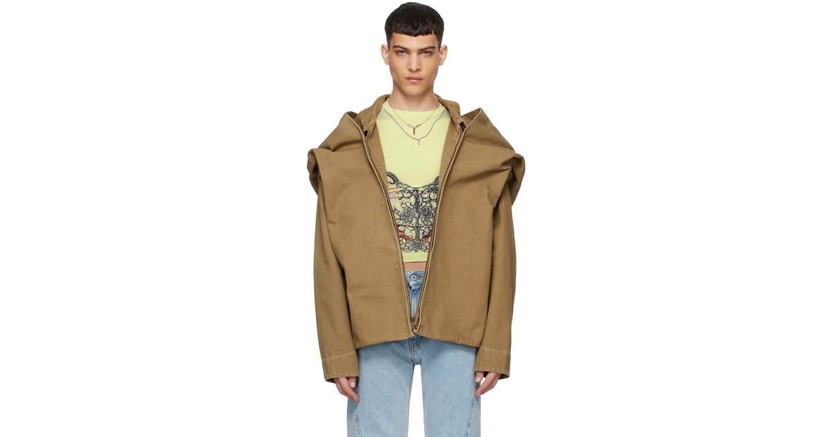 Y. Project Tan Snap Off Jacket for Men | Lyst