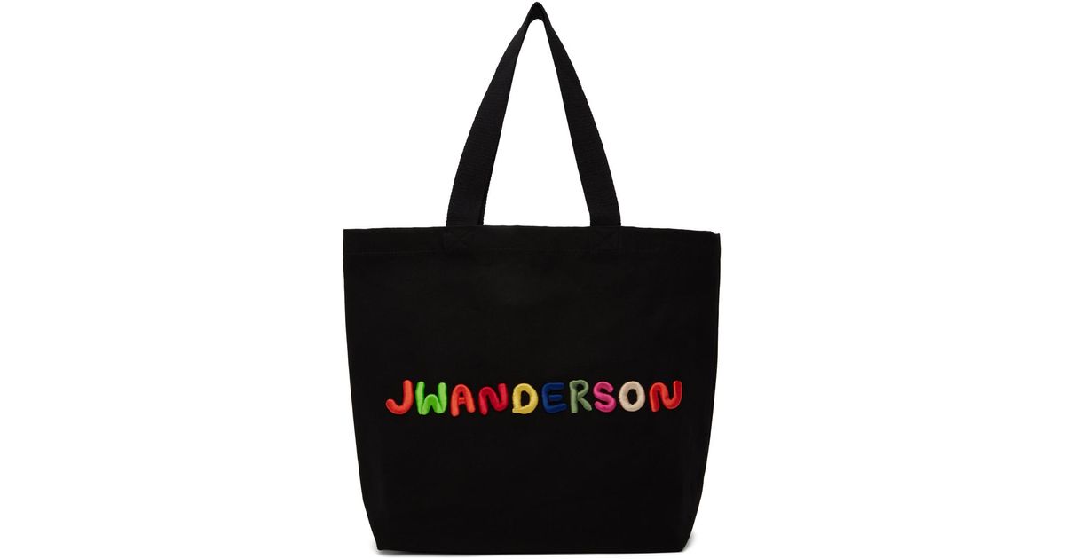 JW Anderson Black Strap Drop Tote for Men | Lyst