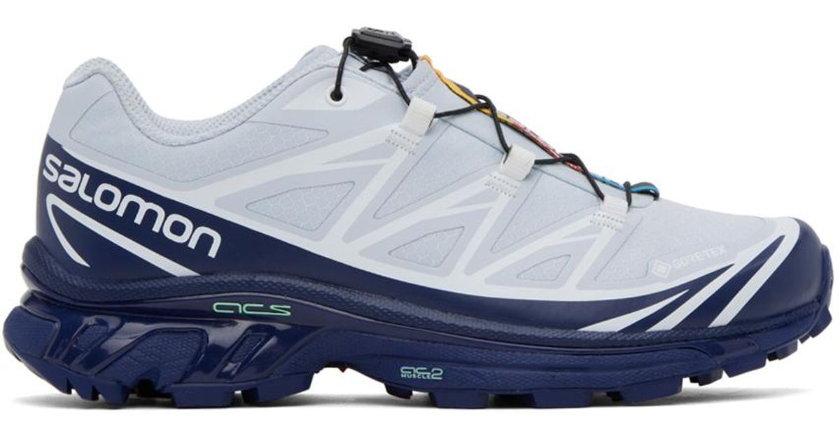 Salomon Xt-6 Gore-tex Sneakers Blue Print / Heather / White for Men ...