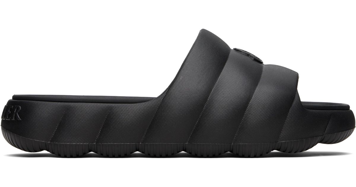 Moncler Lilo Quilted Eva Pool Slides in Black for Men | Lyst UK