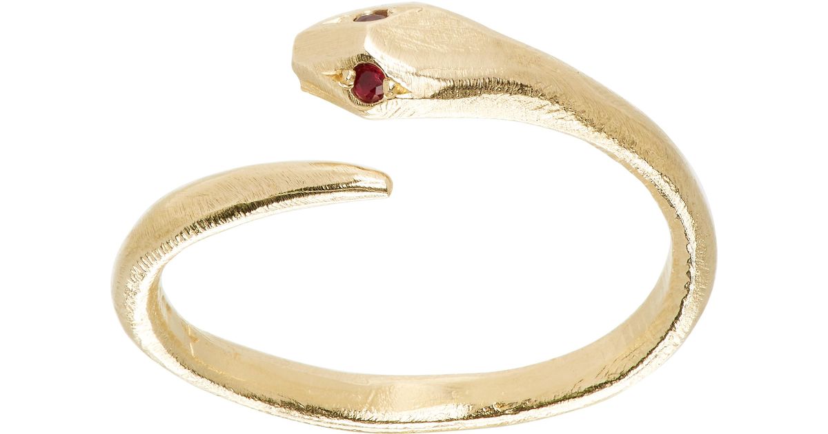 Seb Brown Serpent Ring in Metallic | Lyst UK