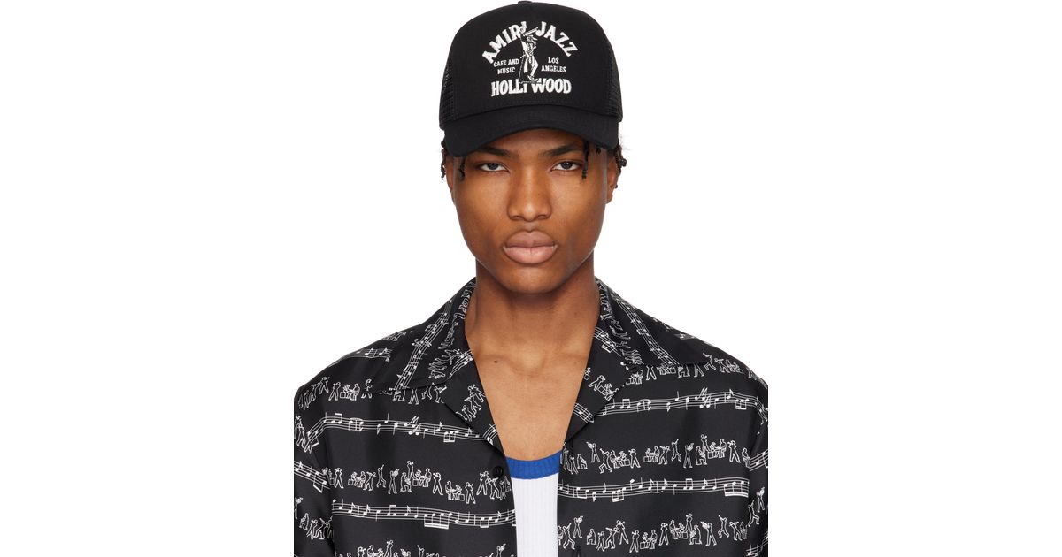 メンズ Amiri ブラック Jazz' Wolf トラッカーキャップ ブラック | Lyst