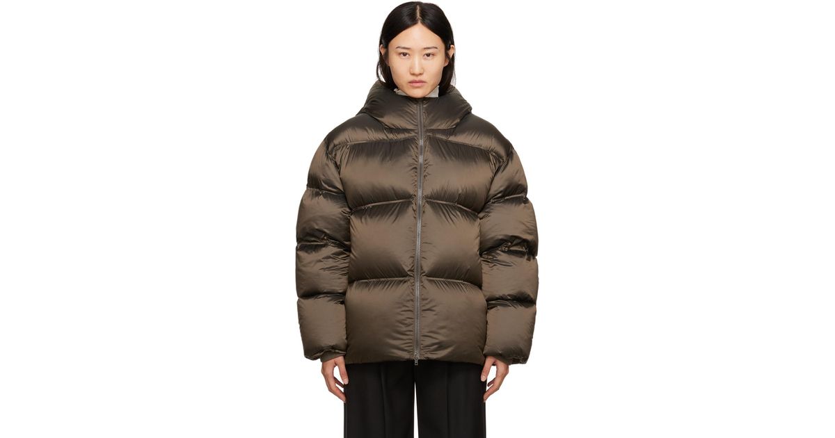 Filippa K Brown Iridescent Down Jacket | Lyst