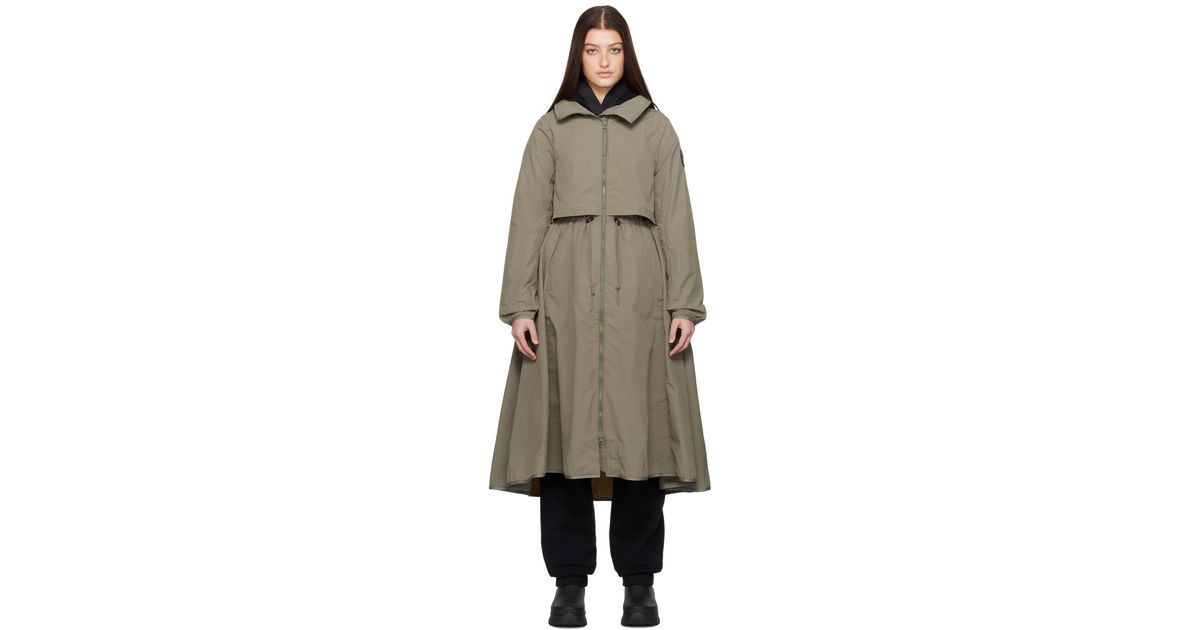 Canada Goose Khaki Label' Sinclair Long Coat in Black | Lyst