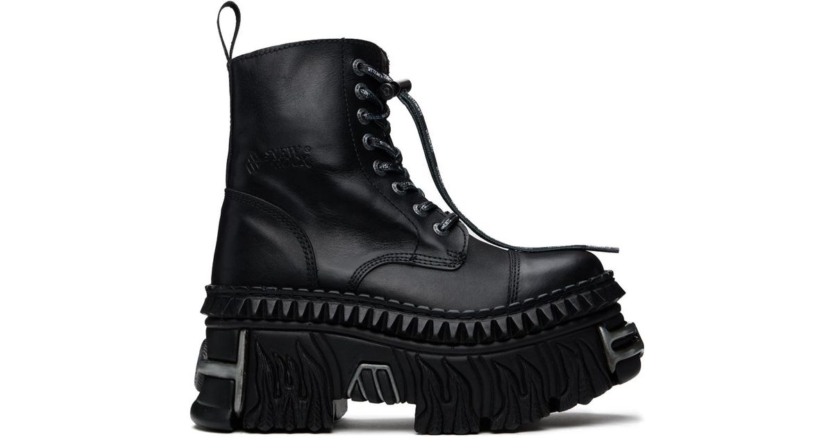 Vetements New Rock Edition Combat Boots in Black for Men | Lyst
