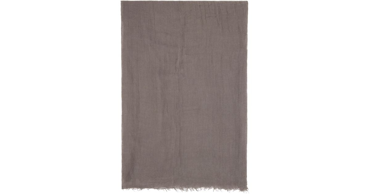 Rick Owens Temple Sandy Mega Scarf in Grey for Men | Lyst UK