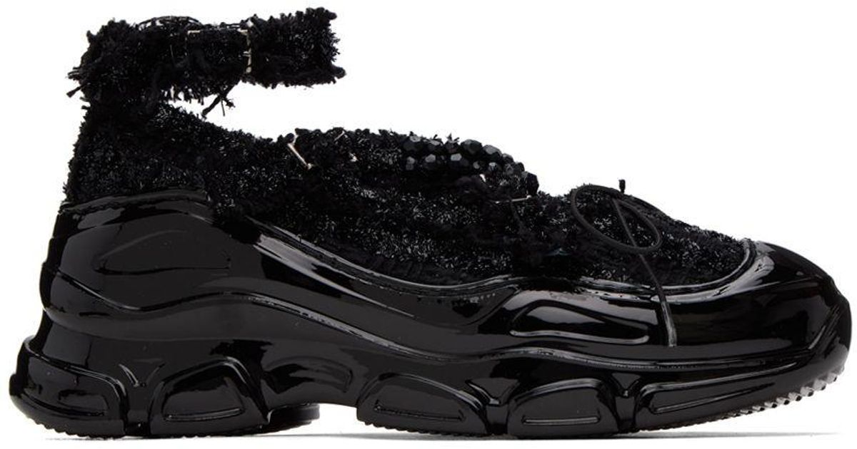 Simone Rocha Black Criss-cross Tracker Ballerina Flats | Lyst